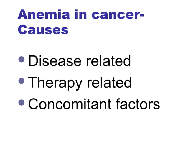 Cancer related anemia | PPT