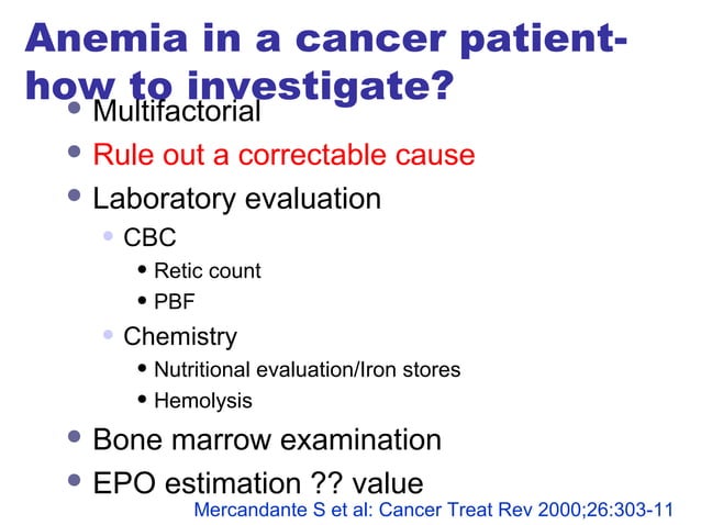 Cancer related anemia | PPT