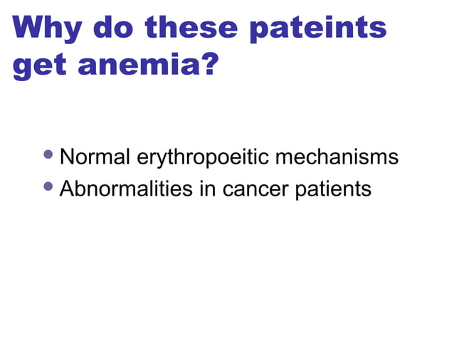 Cancer related anemia | PPT
