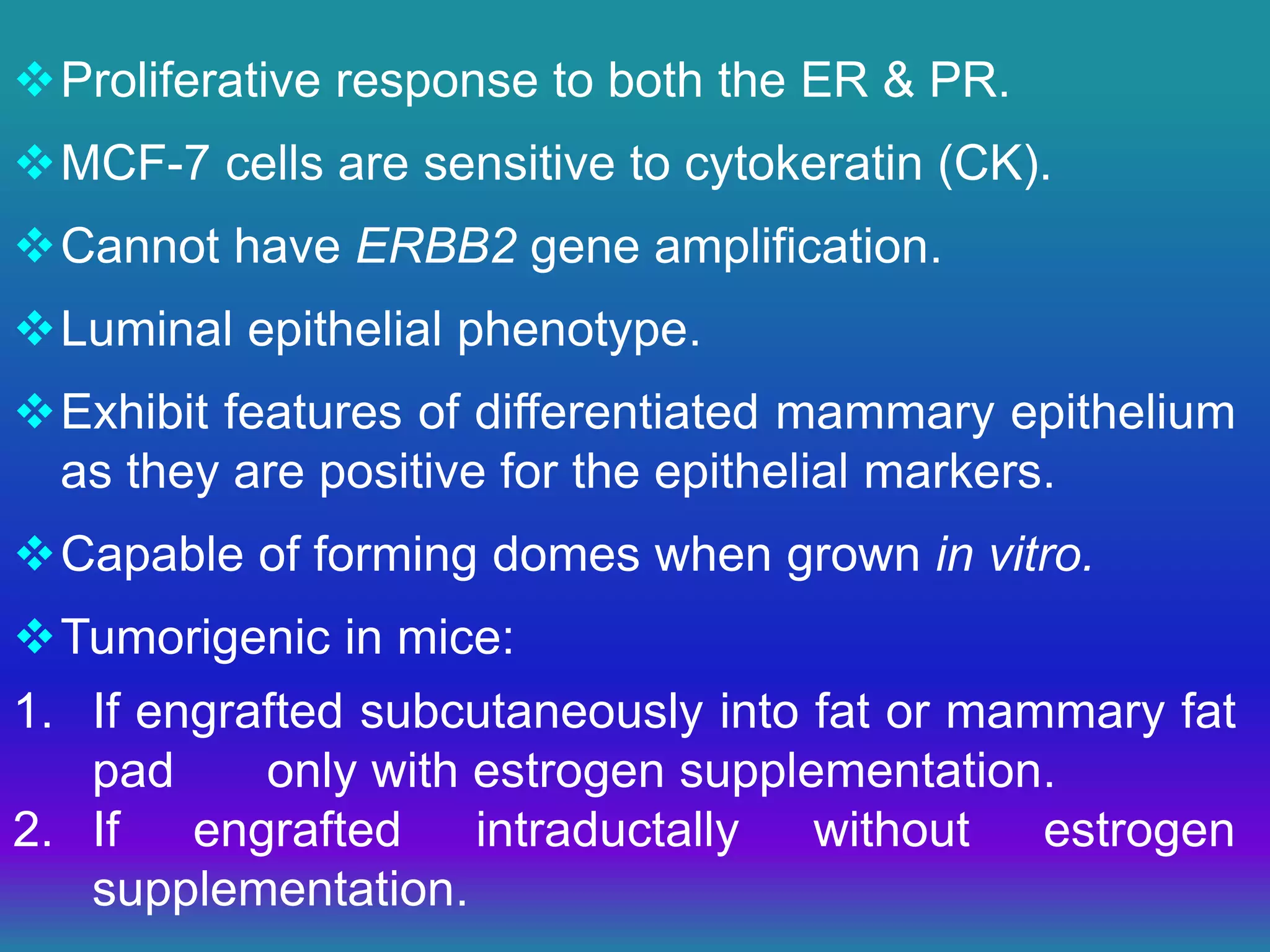 MCF-7: Human Breast Cancer Cell Line | PPT
