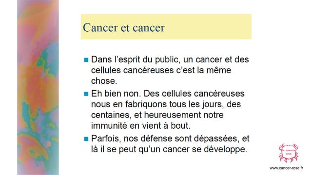 Cancers et dépistages - Une presentation par Cancer Rose | PPT