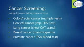 Cancer screening | PPTX