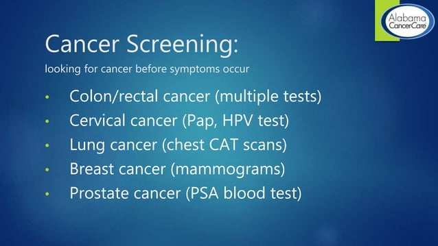Cancer screening | PPT