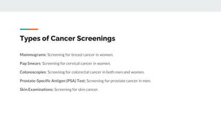 Cancer Screening clinic marlow 222healthcare .pptx