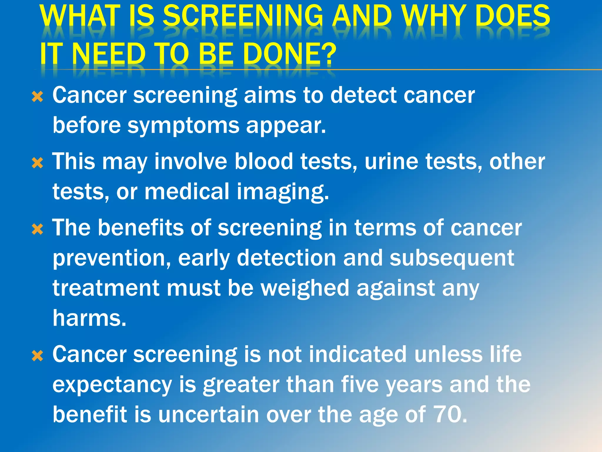 Cancer Screening | PPTX