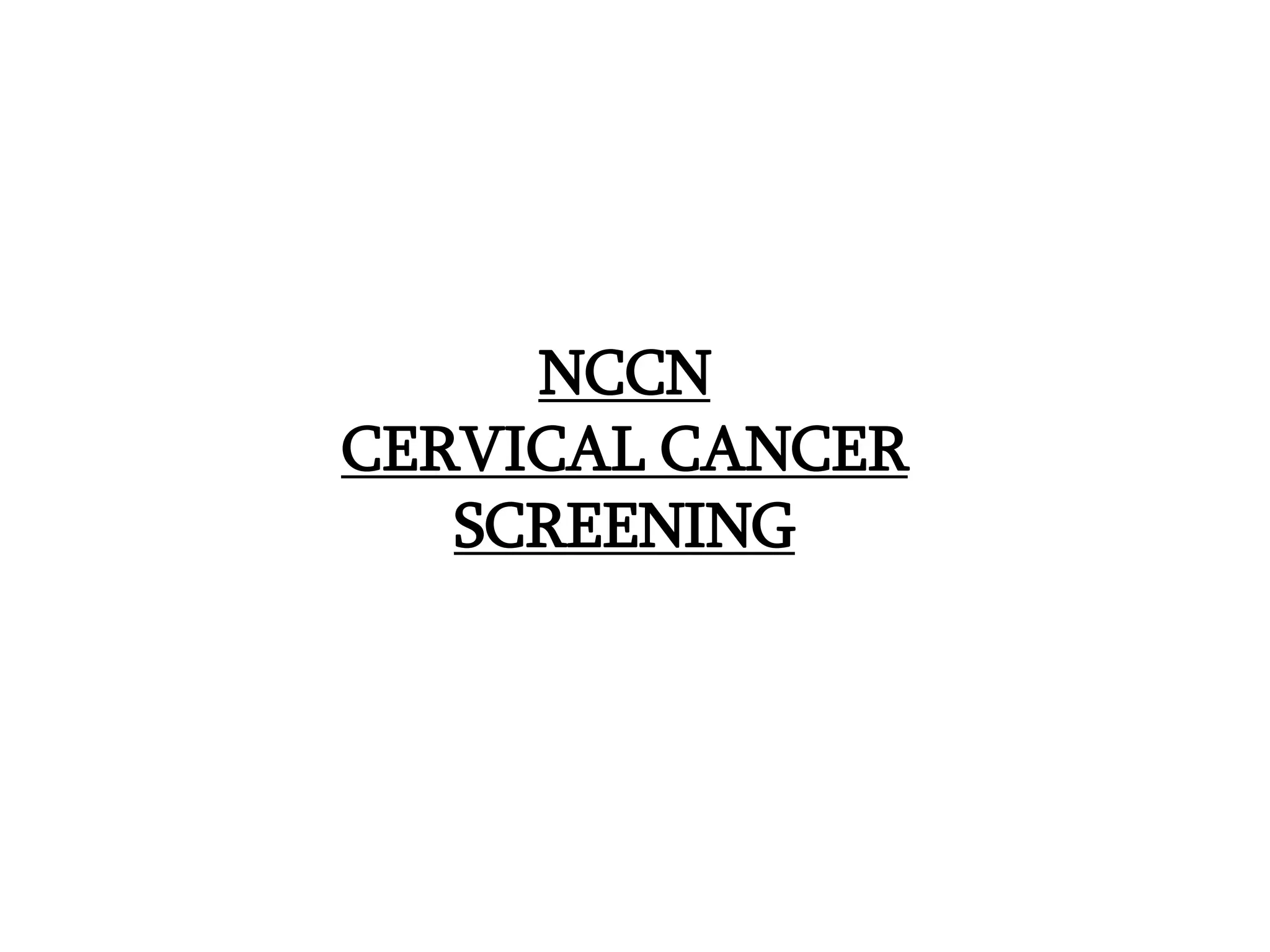 Cancer screening ppt. | PPTX