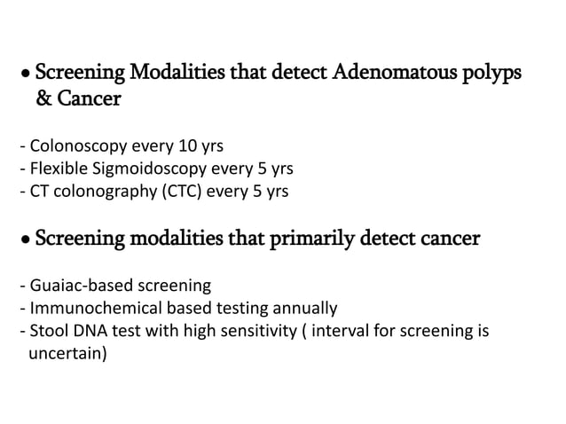 Cancer screening ppt. | PPTX | Cancer | Diseases and Conditions