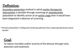 Cancer screening ppt. | PPTX