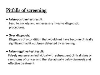 Cancer screening ppt. | PPTX