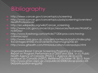 Cancer Screening Programs Ebru | PPT