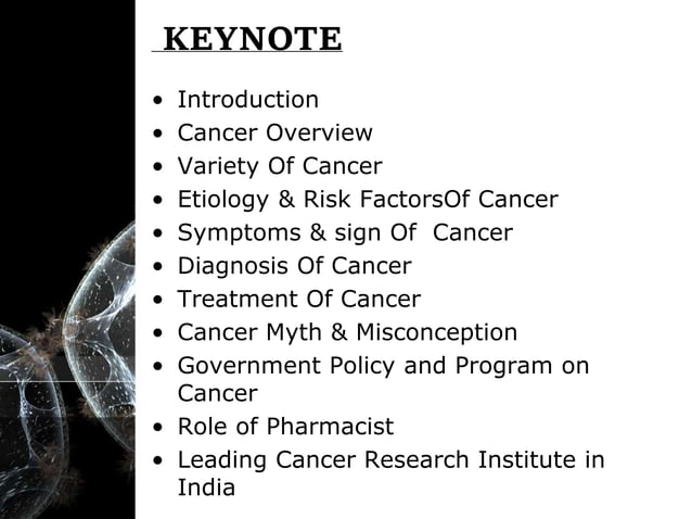 CANCER SeminarCancer Overview Type of Cancer.pptx