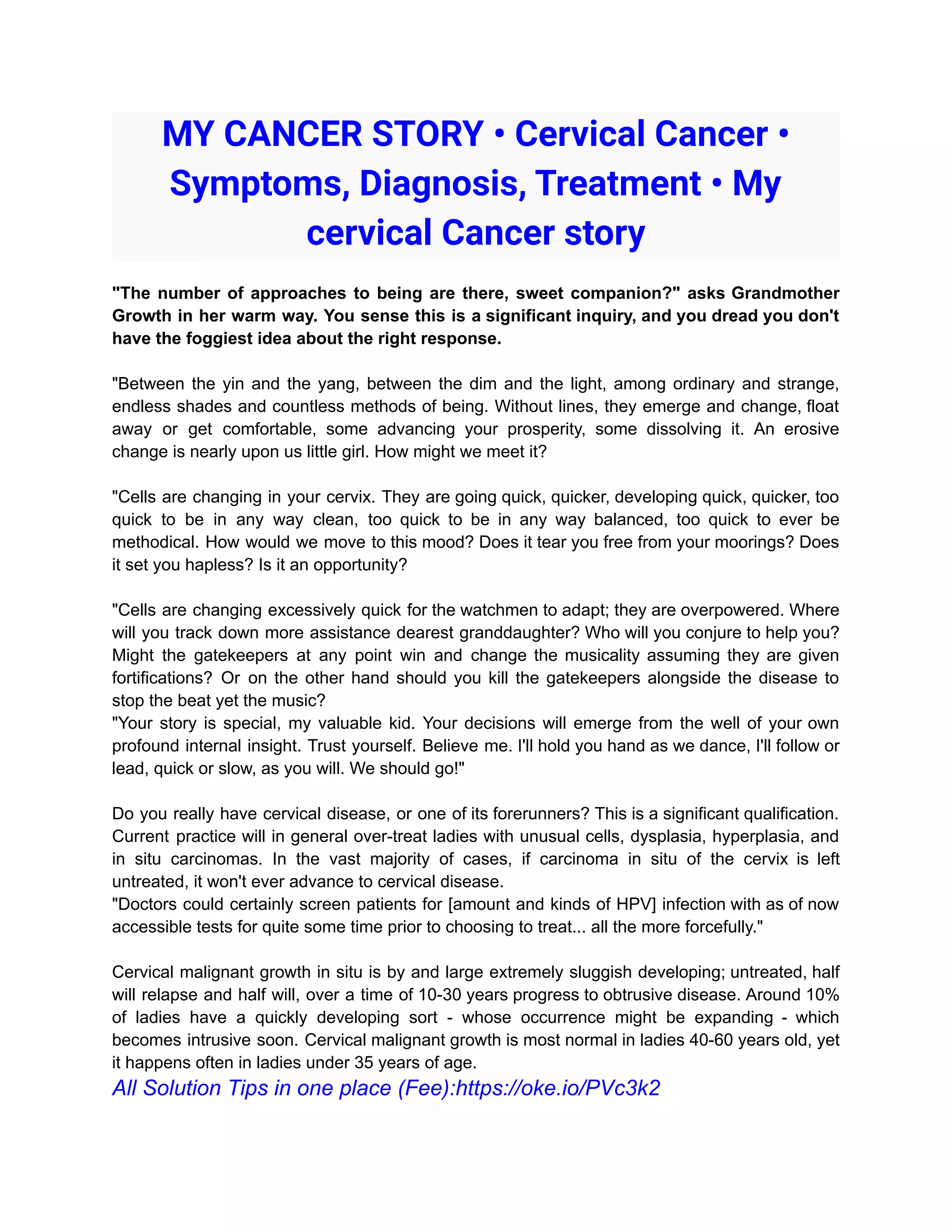 cancer solution | PDF | Reproductive Health | Diseases and Conditions