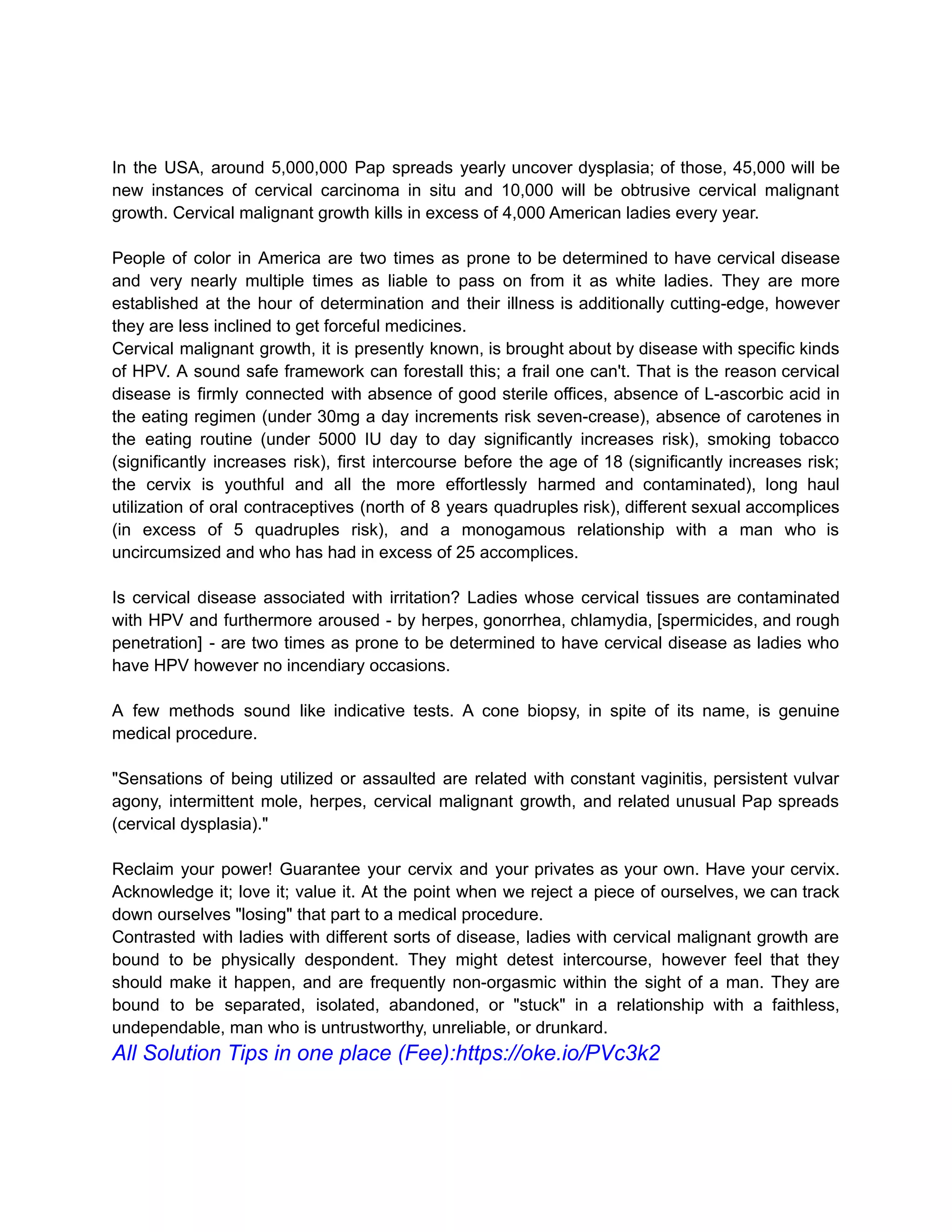 cancer solution | PDF | Reproductive Health | Diseases and Conditions