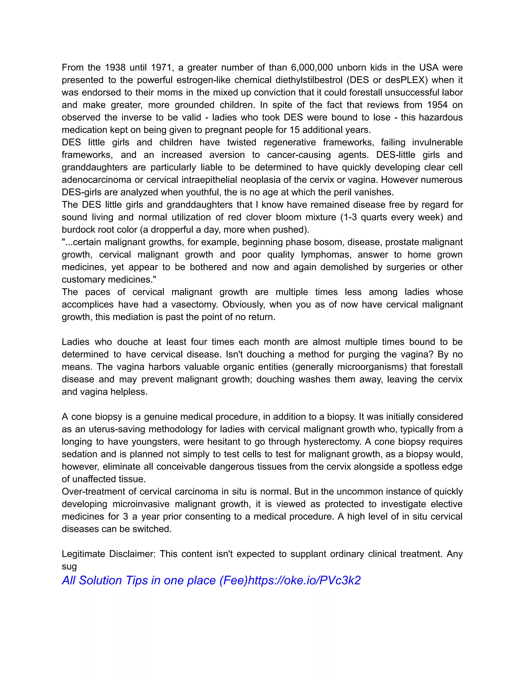 cancer solution | PDF | Reproductive Health | Diseases and Conditions