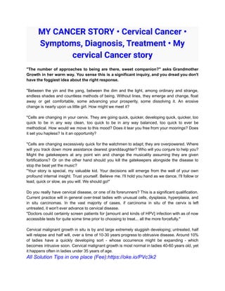 cancer solution | PDF | Reproductive Health | Diseases and Conditions