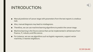 Cancer stage prediction | PPT