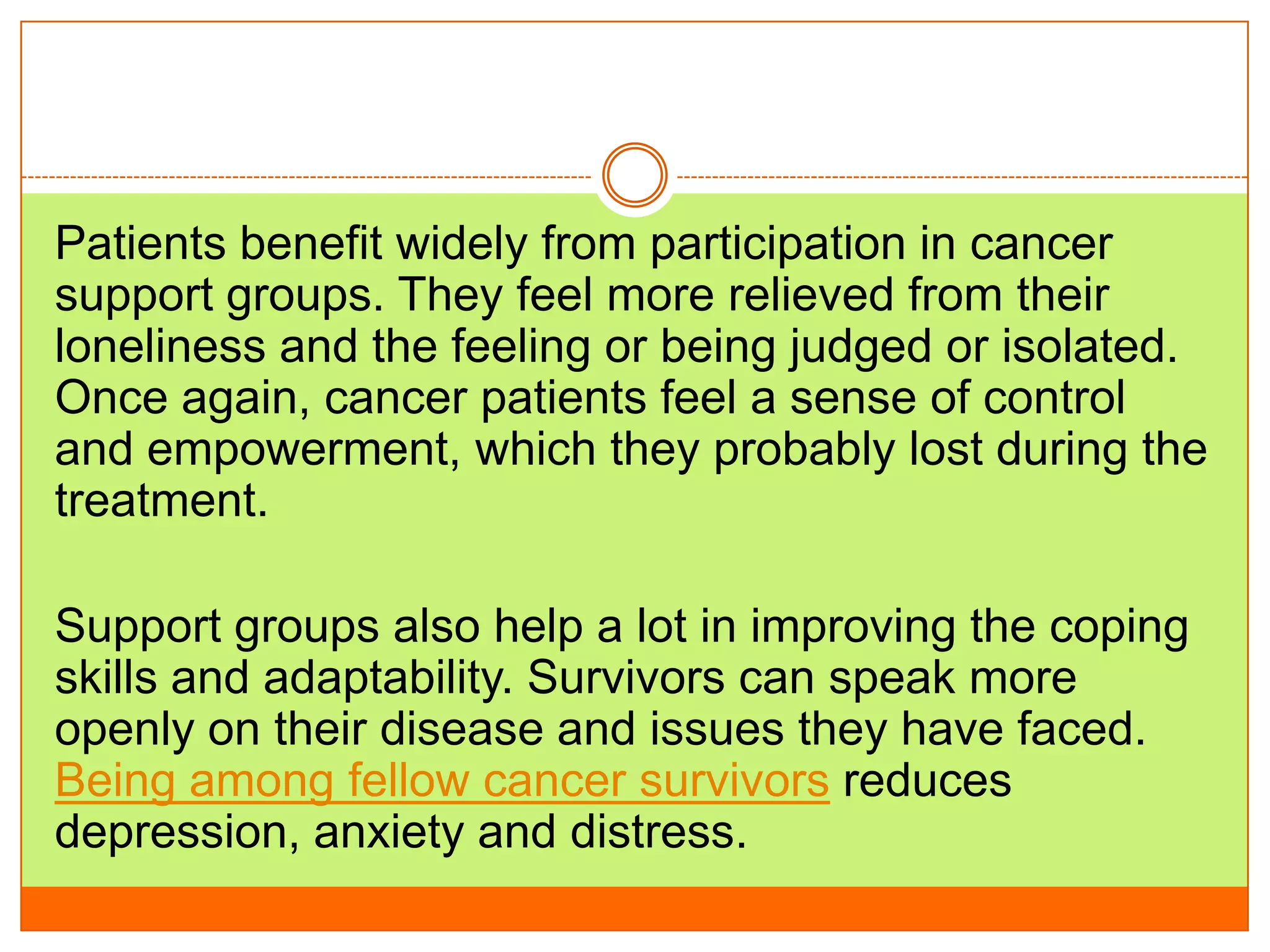 Cancer support groups | PPTX