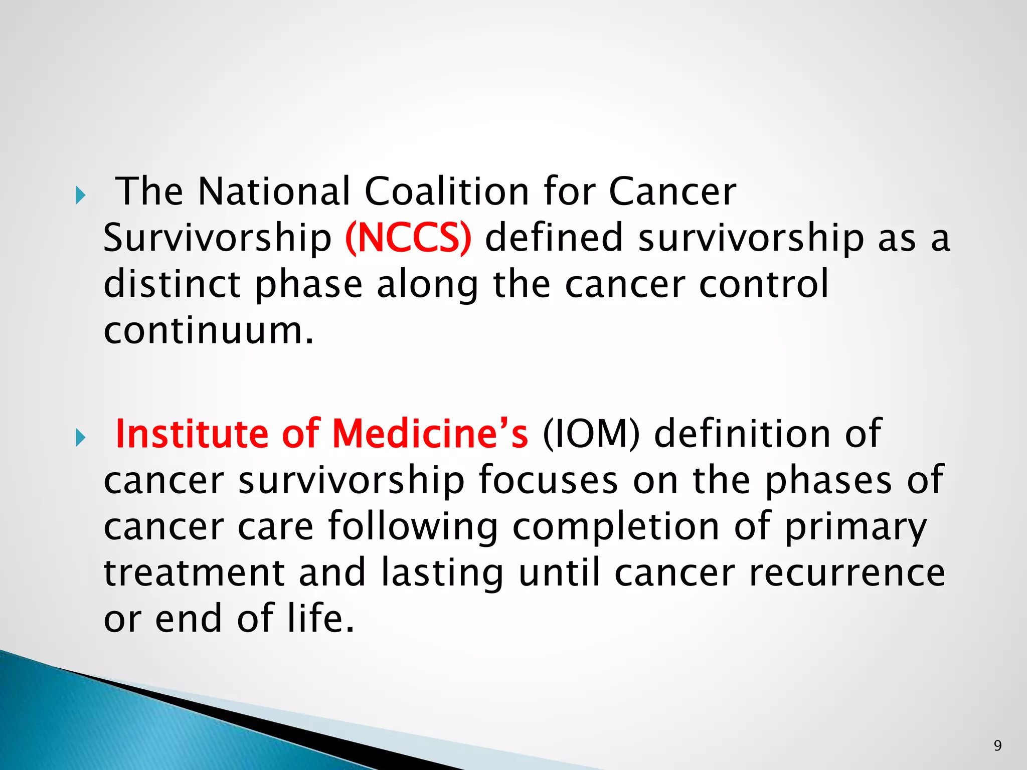 Cancer survivorship | PPTX