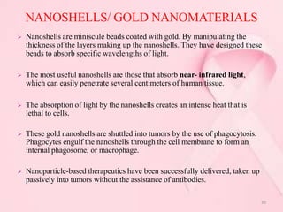 NANOTECHNOLOGY IN TREATMENT OF CANCER | PPTX