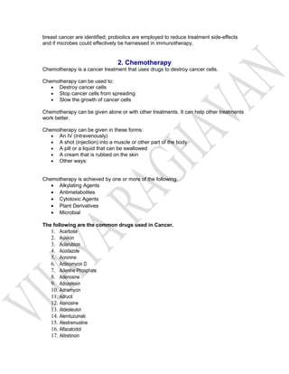 Cancer treatment | DOC