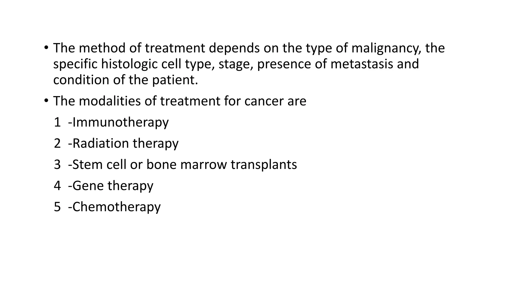 cancer treatment modalities medical surgical nursing | PPTX