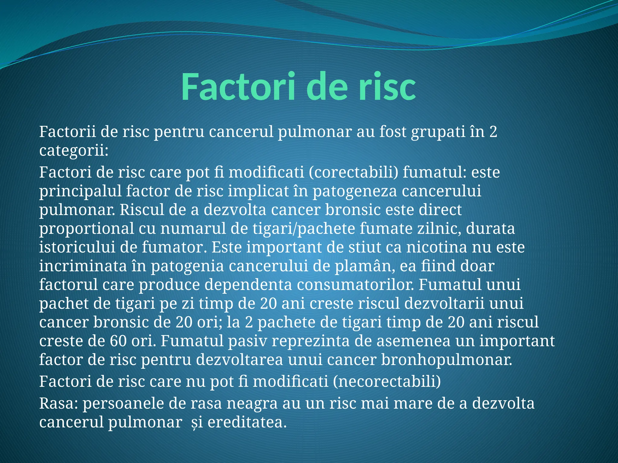 Cancerul bronșic.pptx presentation scoala | PPTX