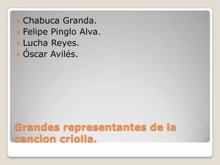 Cancion criolla (2) | PPTX