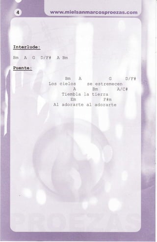 Cancionero proezas miel san marcos (2012) | PDF