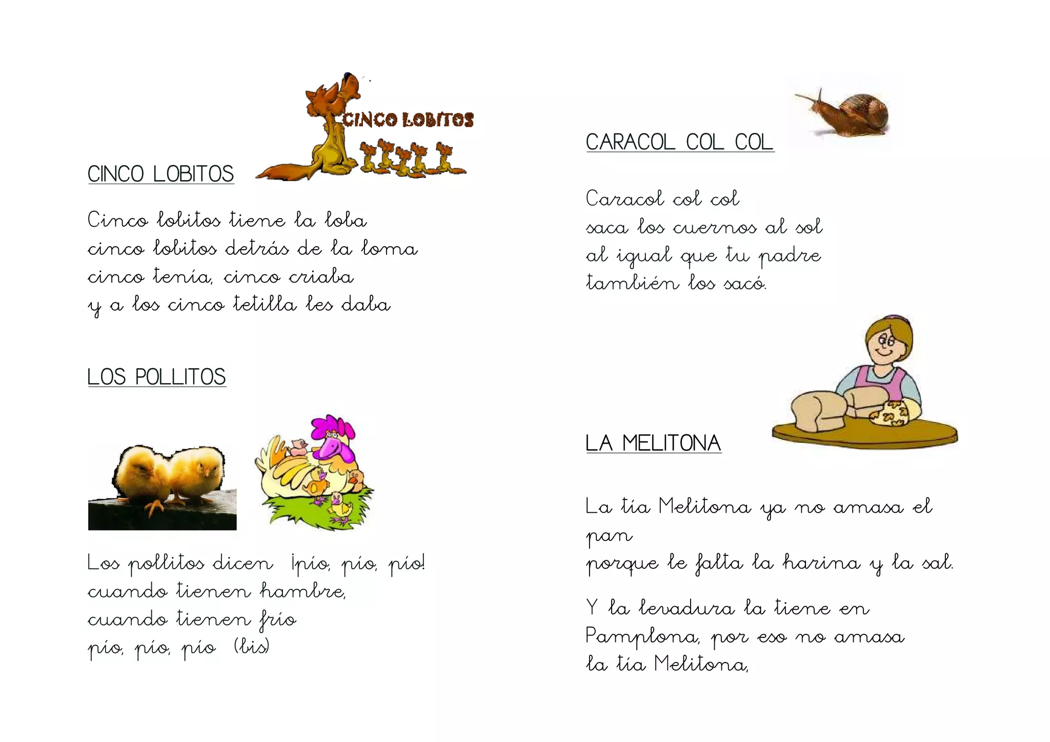 Canciones infantiles tradicionales letra de cole | PPT