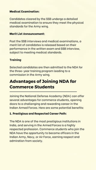 Can Commerce Students Apply for National Defense Academy (NDA)? | PDF