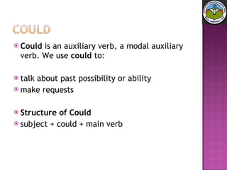 Can, could and be able to | PPT