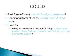 Can, could, be able to | PPT