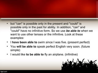 Can could be able to | PPT