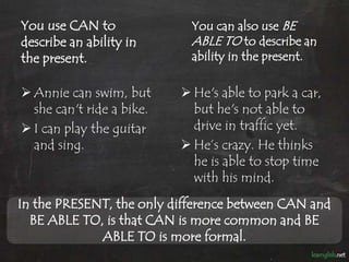 Can, Could, Be able to | PPTX