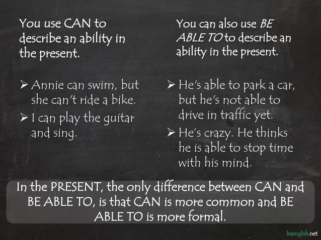 Can, Could, Be able to | PPTX