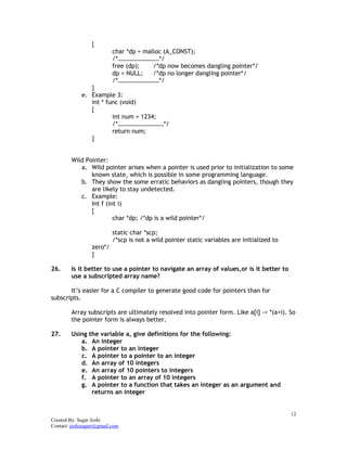 C and CPP Interview Questions | PDF | Programming Languages | Computing