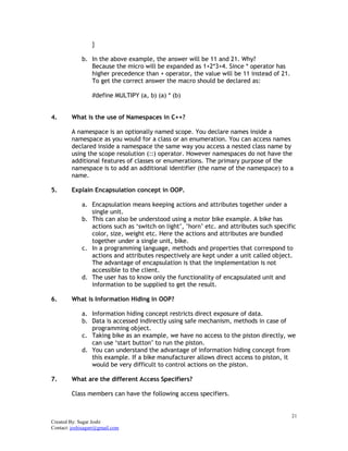 C and CPP Interview Questions | PDF | Programming Languages | Computing