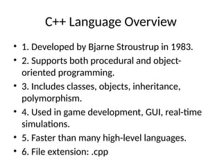 C_and_C ++ Language Introduction_Overview.pptx