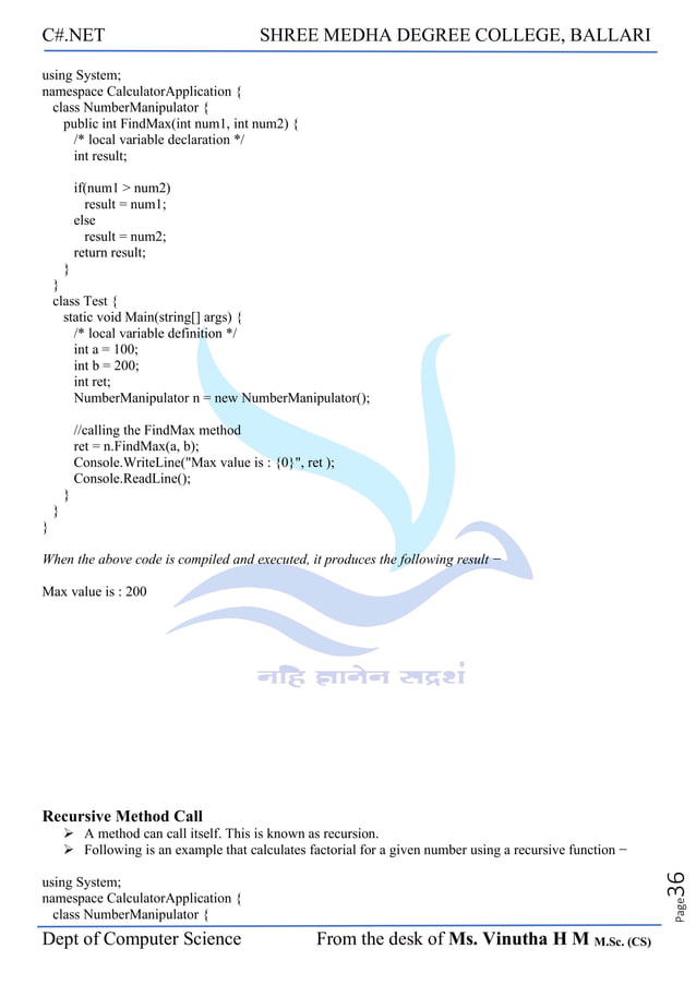 C# and Dot Net Framework 1st & 2nd Unit.pdf