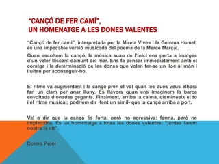 "Cançó de fer camí" | PPTX