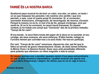 "Cançó de fer camí" | PPTX