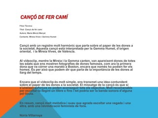 "Cançó de fer camí" | PPTX