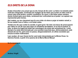 "Cançó de fer camí" | PPTX