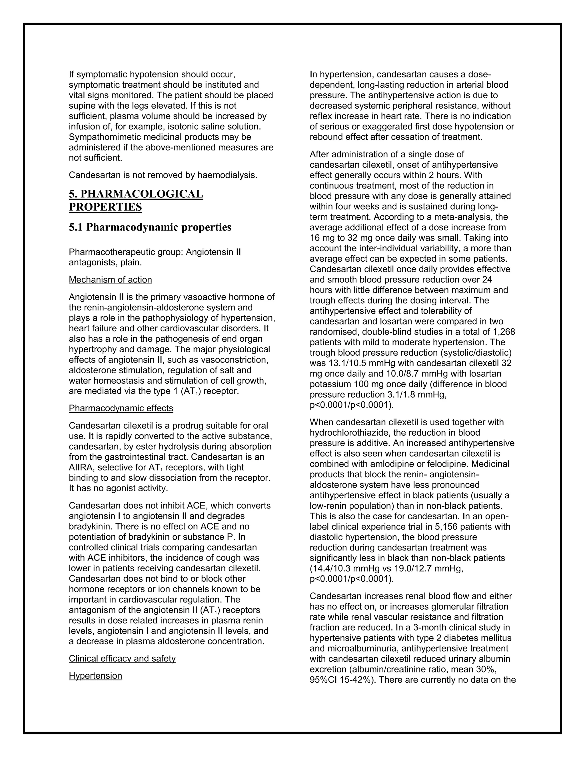 Candesartan cilexetil 16 mg tablets smpc taj pharmaceuticals | PDF