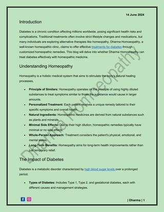Can Dharma Homoeopathy Treat Diabetes with Homeopathic Medicine.pdf