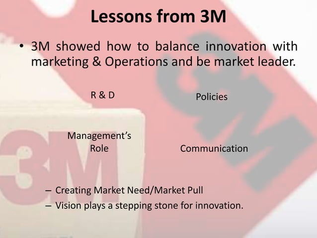 creativity and innovation of 3M | PPTX | Manufacturing Industry ...