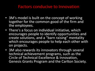 creativity and innovation of 3M | PPTX