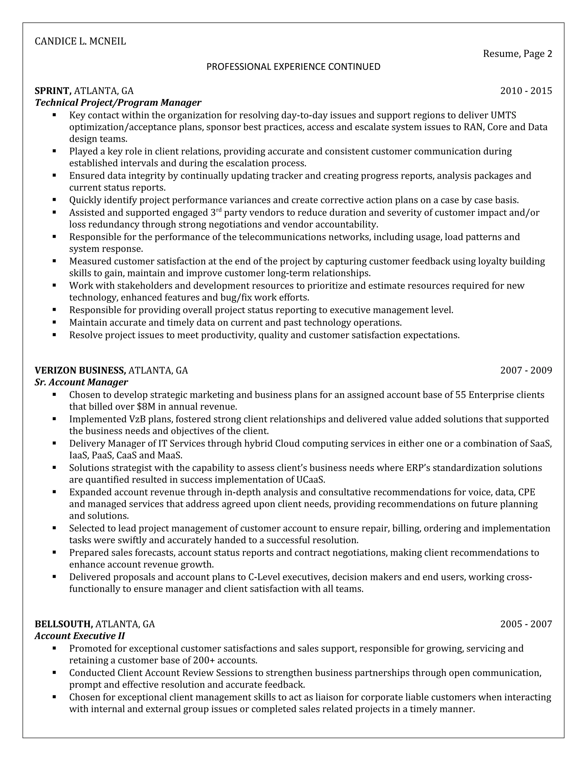 Candice L. McNeil Resume | DOC