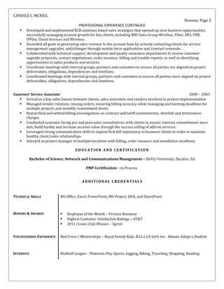 Candice L. McNeil Resume | PDF