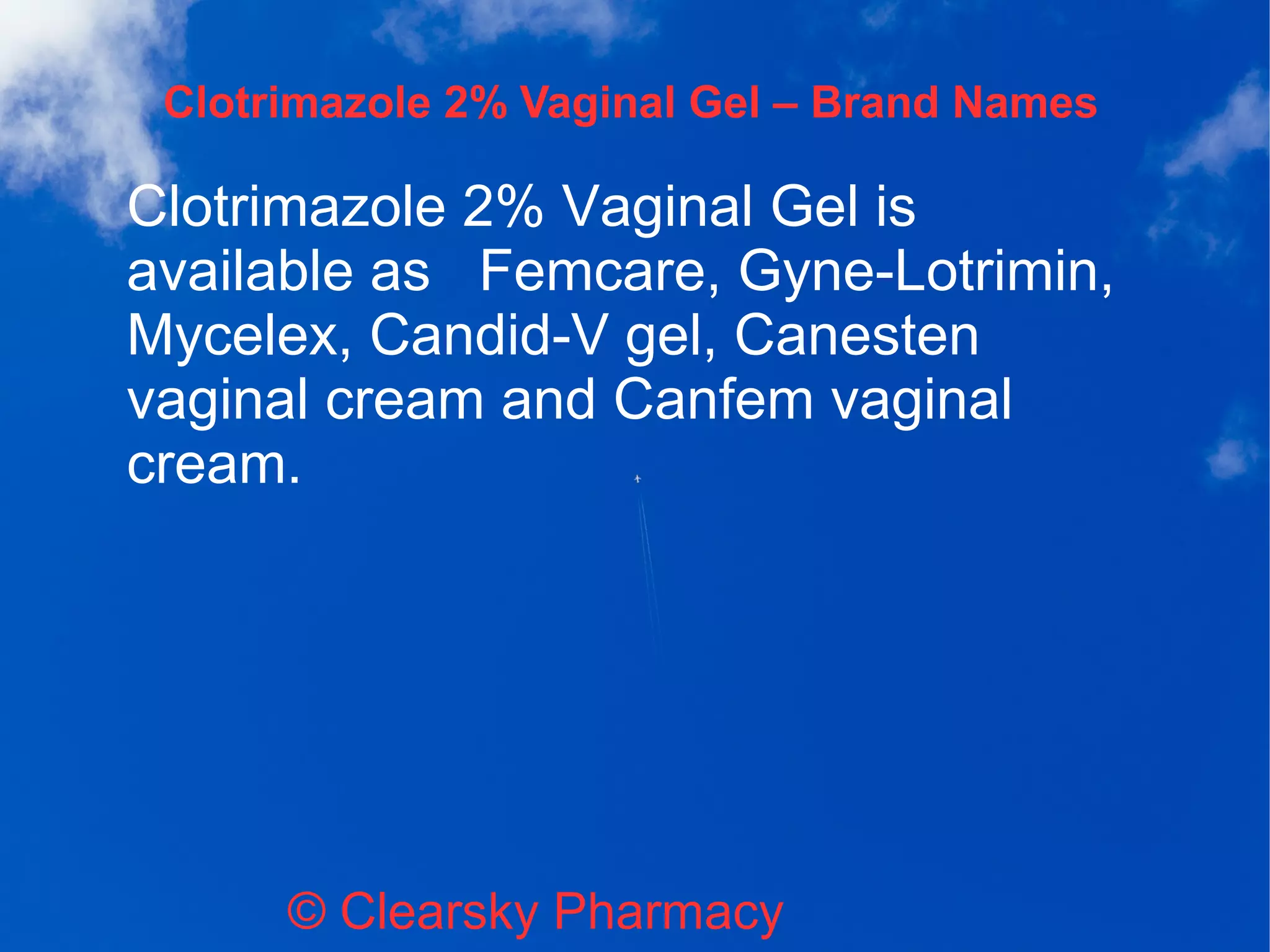 Generic Clotrimazole 2% Vaginal Cream(Candid V Gel ) | ODP